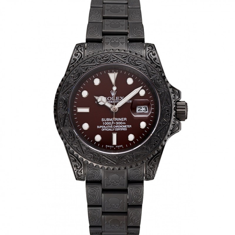 Rolex Submariner Skull Edizione limitata Quadrante Marrone All Black ...